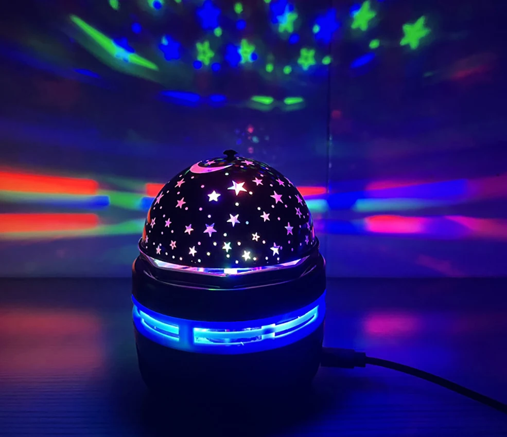 Night-Star-Projection-Light-USB-Plug-in-Small-Color-LED-Rotating-Magic ...