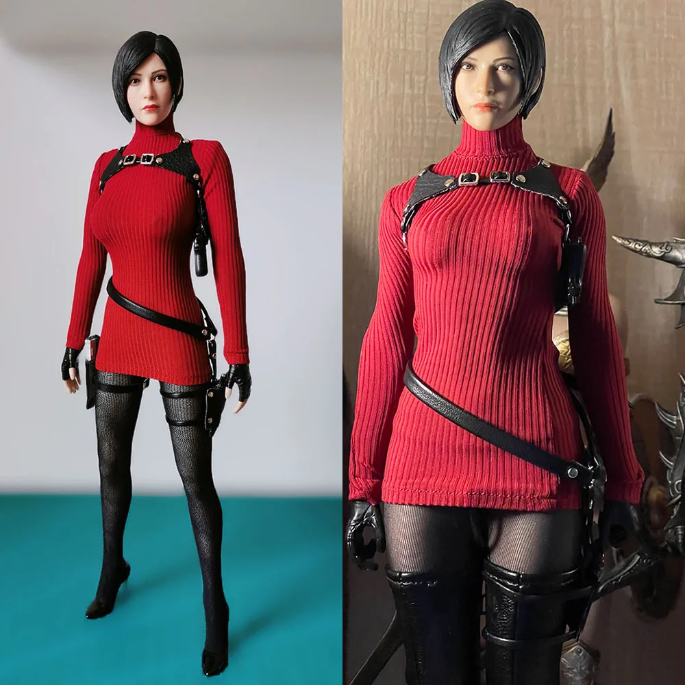 Em-Estoque-1-6-Escala-Mulher-Soldado-Longo-Sweater-Ada-Wong-Red-High ...