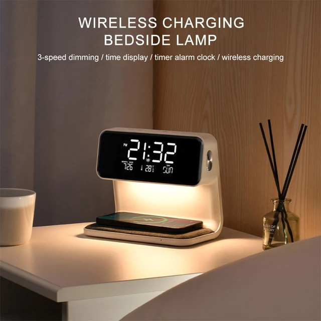 Digital Alarm Clock On Nightstand