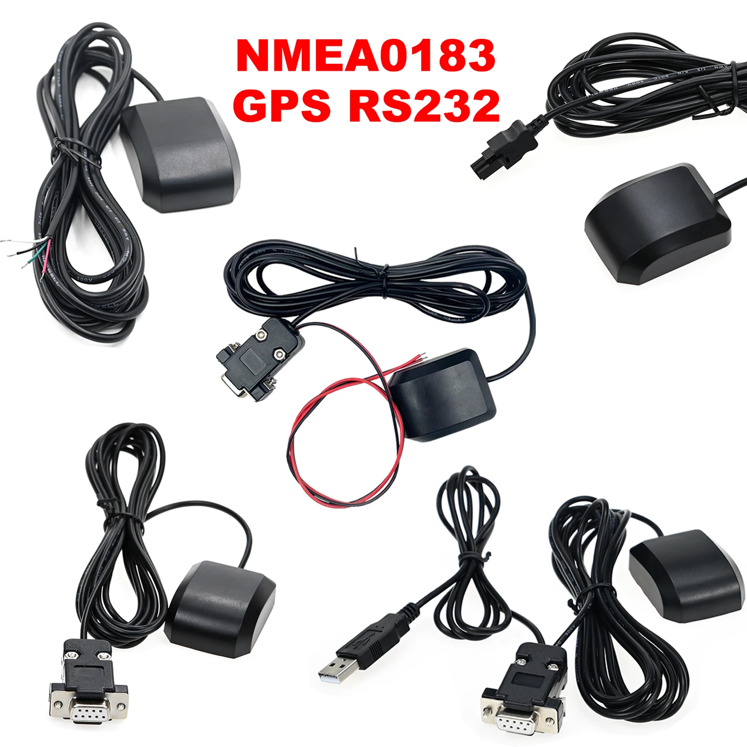 Receptor de antena GPS Serial RS232 de 3,3-5V NMEA 0183 RS-232 DB9 para autobús marino GPS WAAS ...