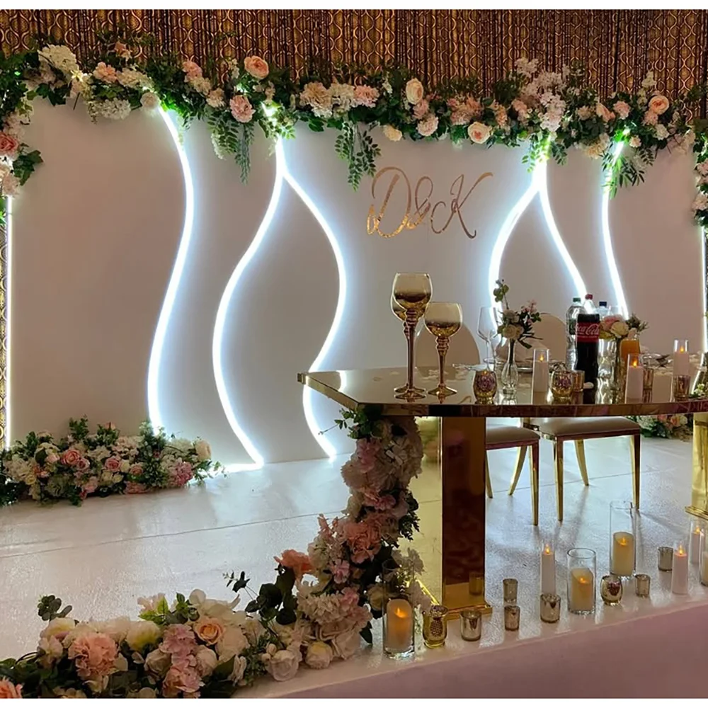 FSDKX Popular Wedding Stage LED Event Decoration Board PVC Backdrop ...