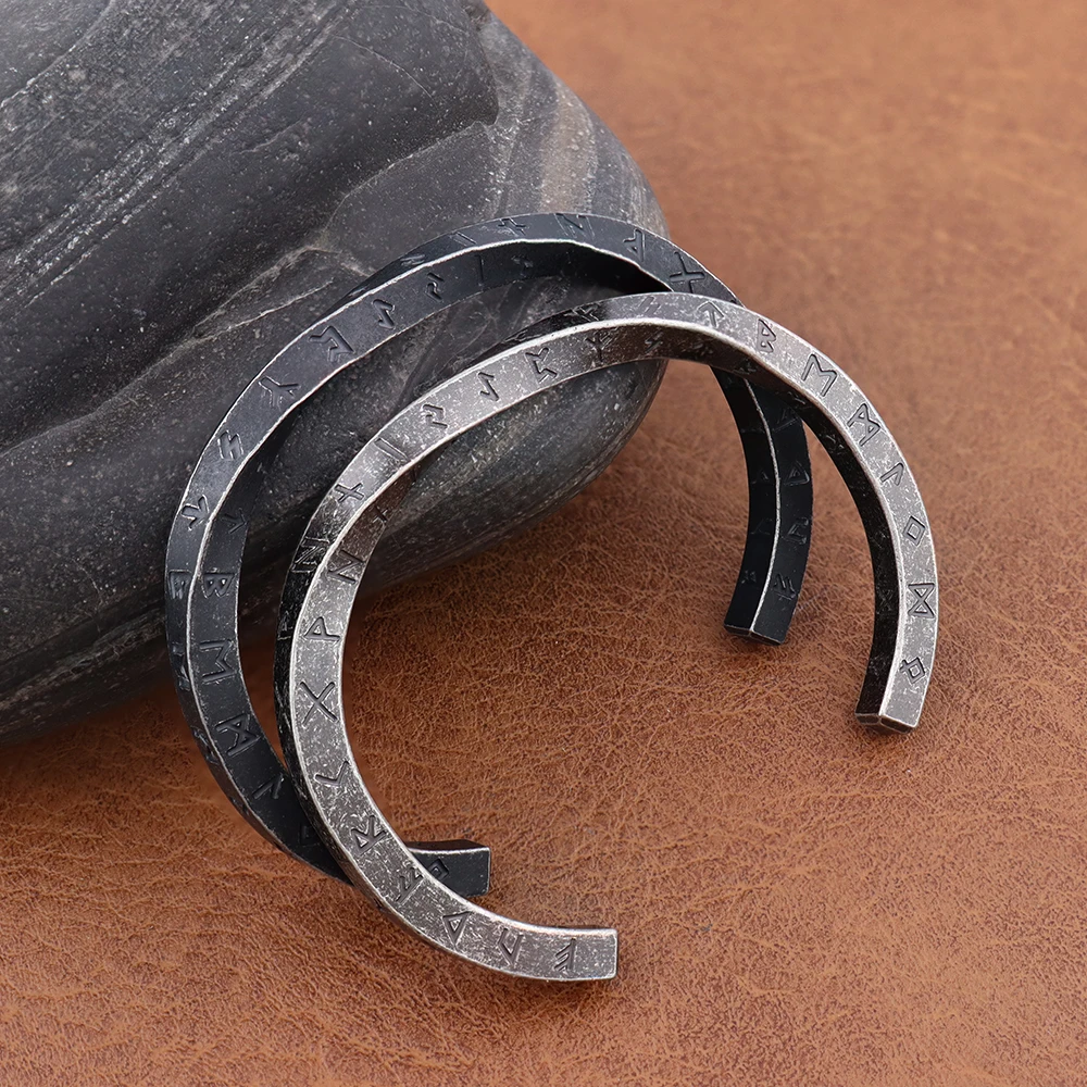 Stainless-Steel-Fashion-Popular-Viking-Rune-Bracelet-Vintage-Simple ...