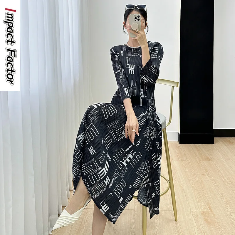 Miyake-Dress-Women-s-Spring-and-Autumn-2023-New-Trend-Print-Commuter ...