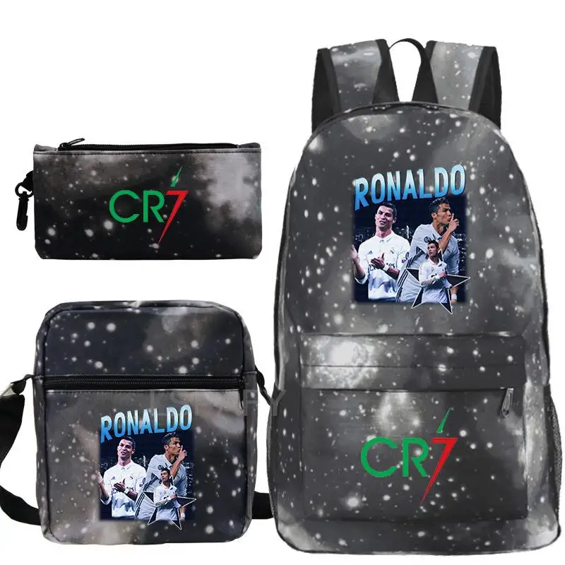 Football Ronaldo CR7 Backpack 3pcs/set School Bags For, 50% OFF