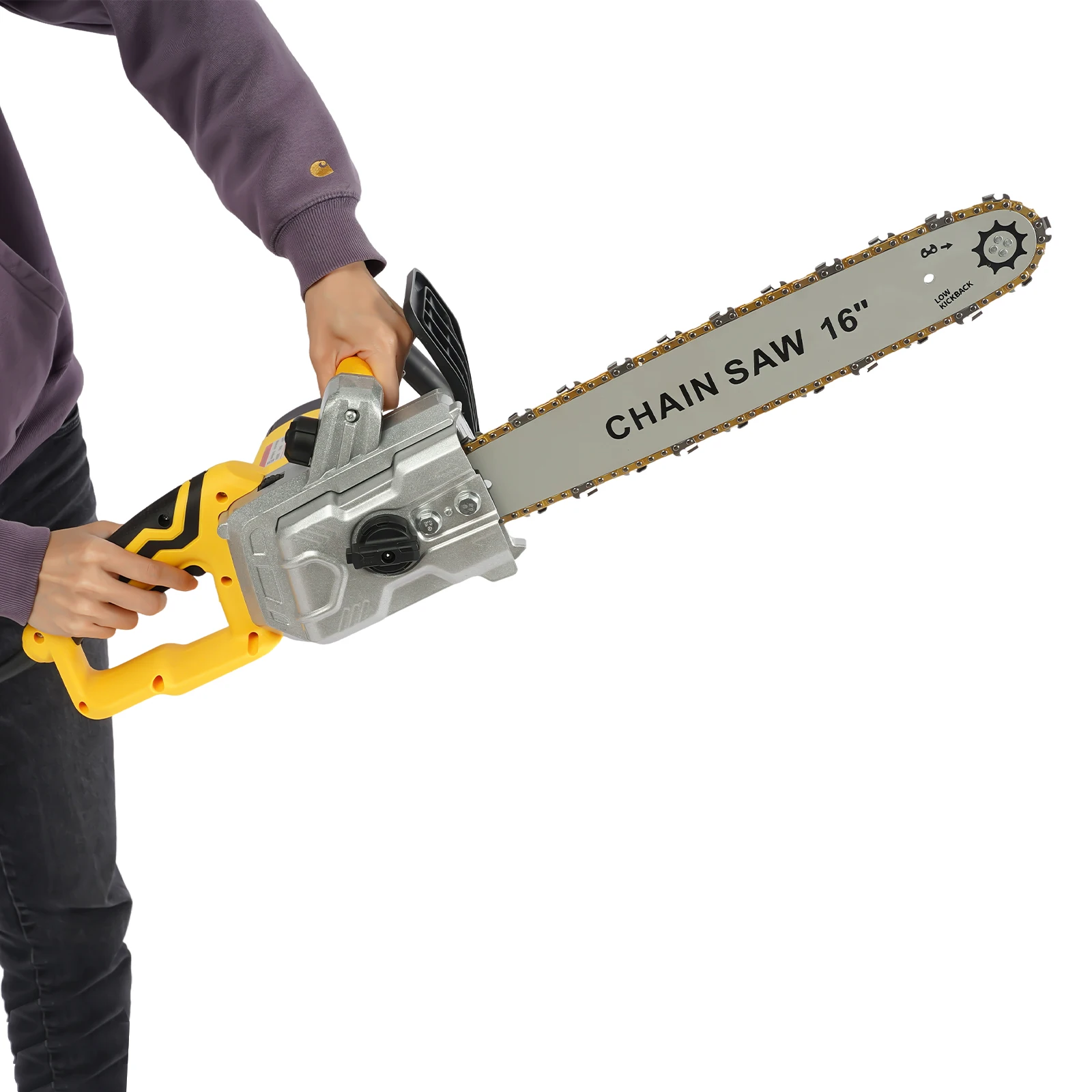 2200W Chainsaw 220V Electric Chainsaw with Driving Full Copper Orange ...
