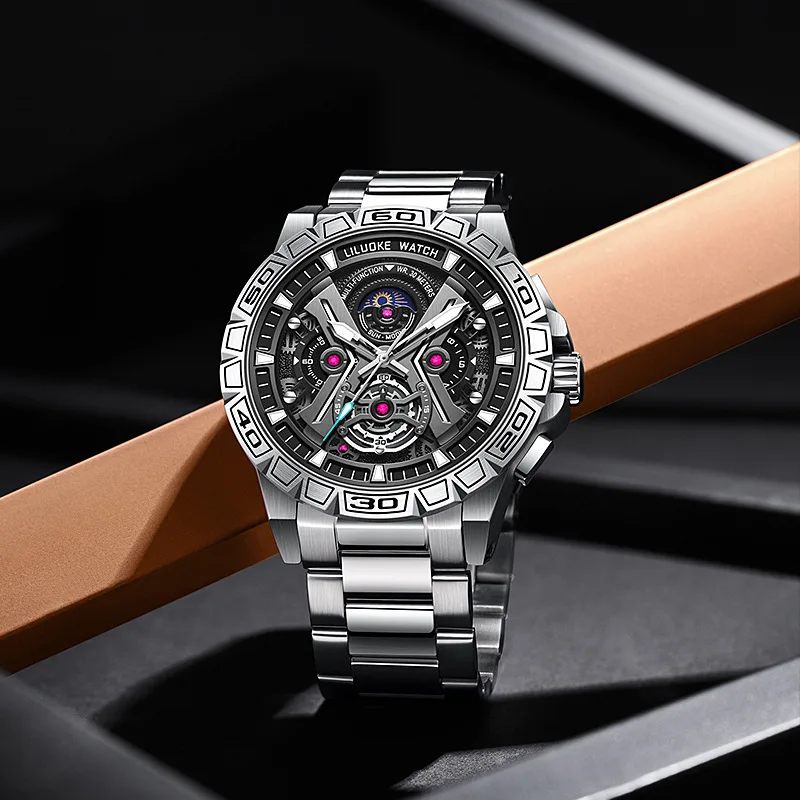 Reloj-de-alta-gama-para-hombre-luminoso-resistente-al-agua-correa-de ...