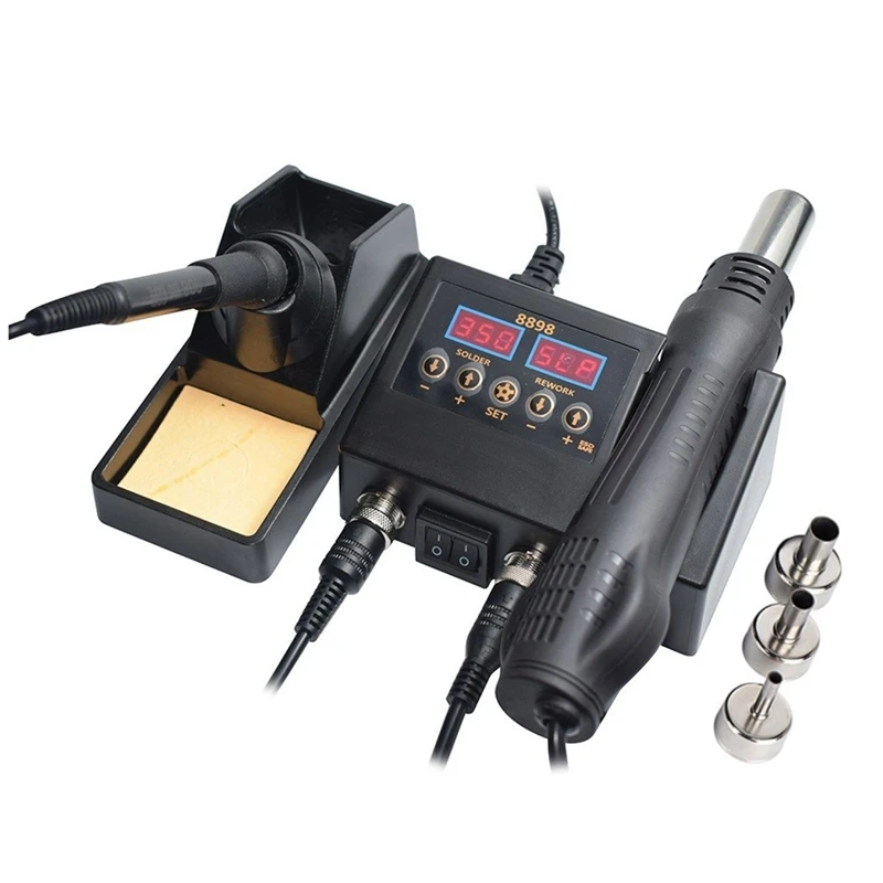 8898-Soldering-Station-2-In-1-Hot-Air-Soldering-Iron-LCD-Digital ...