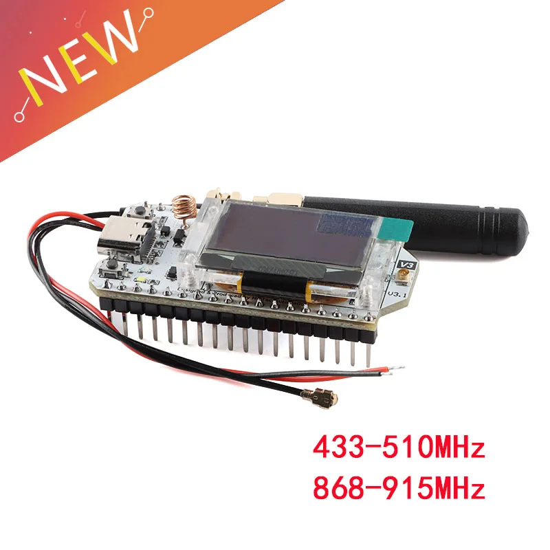 2Pcs-Heltec-868MHz-915MHz-SX1262-ESP32-LoRa-0-96-Inch-Blue-OLED-Display ...