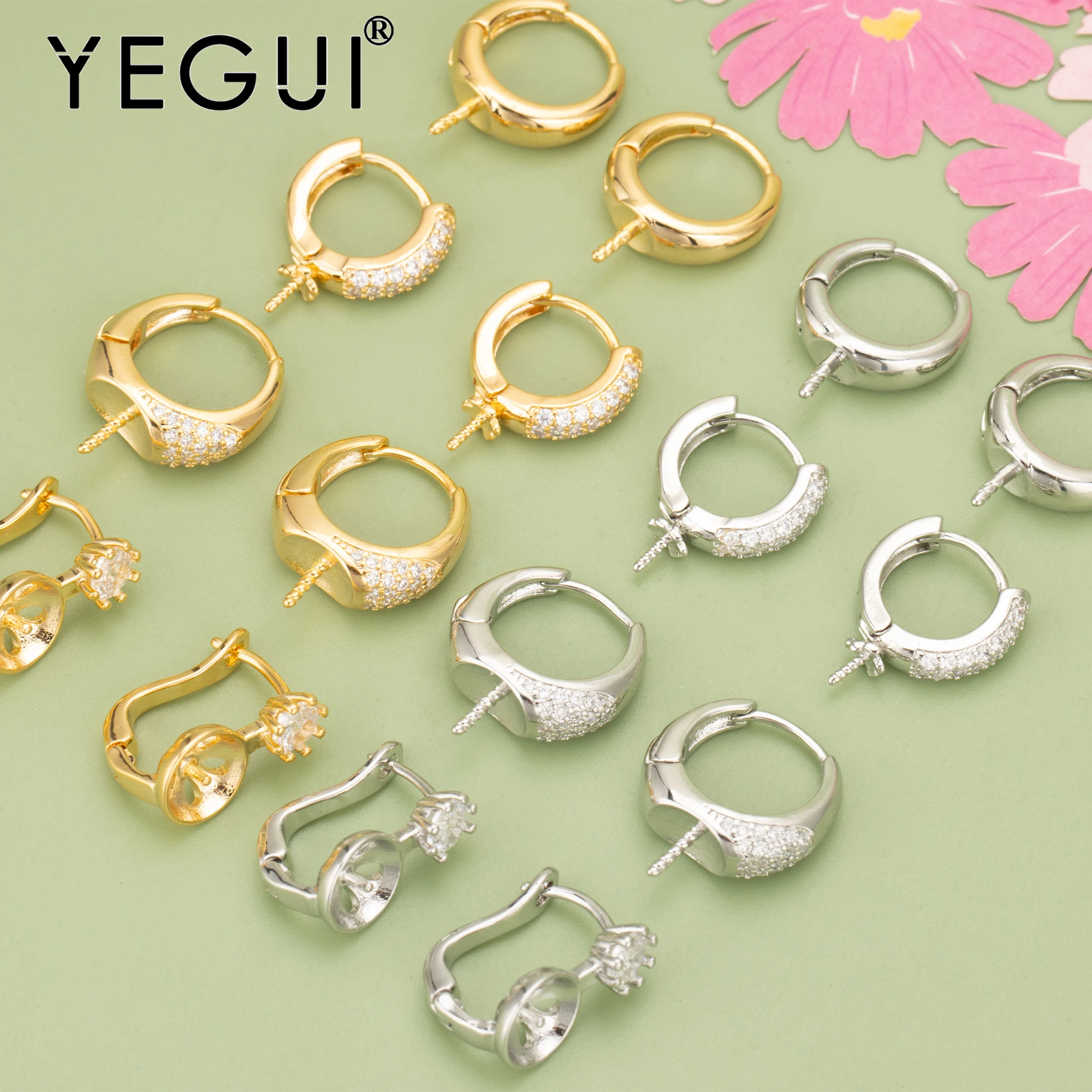 YEGUI MC79-Accesorios de joyería chapados en oro de 18k, sin níquel ...