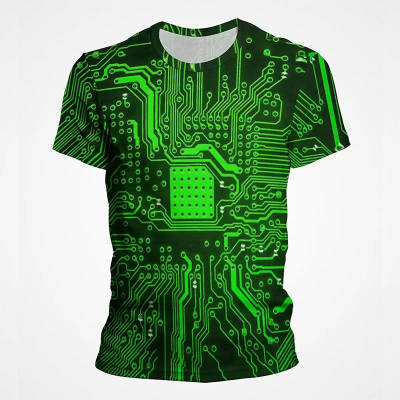 Motherboard-CPU-Processor-Line-T-Shirt-Circuit-Board-Novel-Print-Tees ...