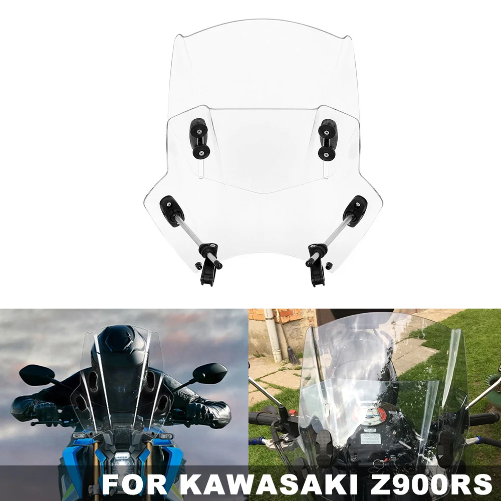 Universal Motorcycle Front Adjustable Windshield For KAWASAKI Z900RS ...