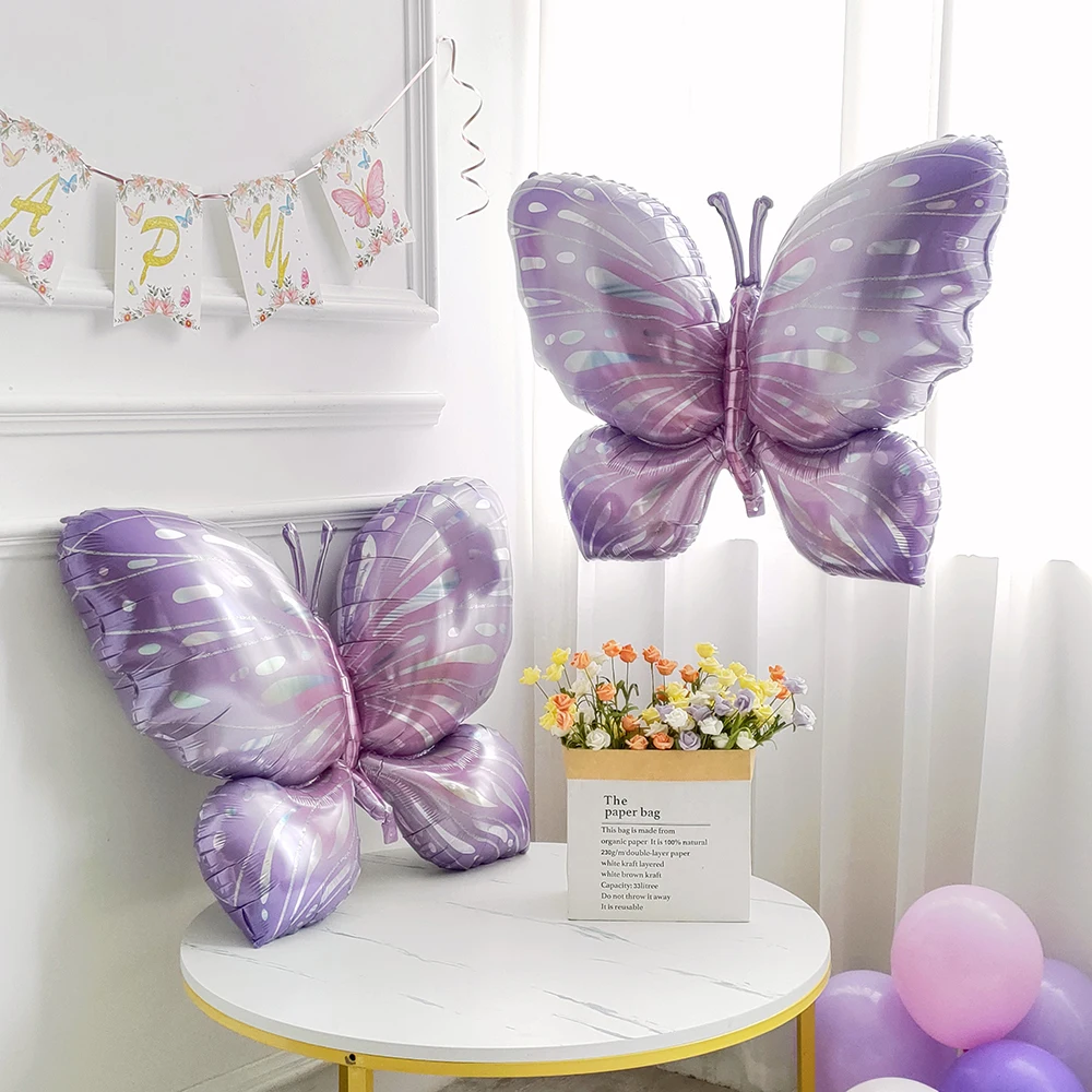 Large-Butterfly-Foil-Balloon-3D-Butterfly-Fairy-Helium-Balloons-Girls ...