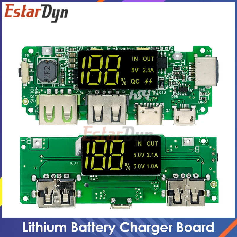 LED-Dual-USB-5V-2-4A-Micro-Type-C-USB-Mobile-Power-Bank-18650-Charging ...