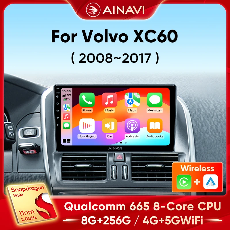 Ainavi-Car-Radio-For-Volvo-XC60-2007-2010-2013-2014-2017-Wireless ...