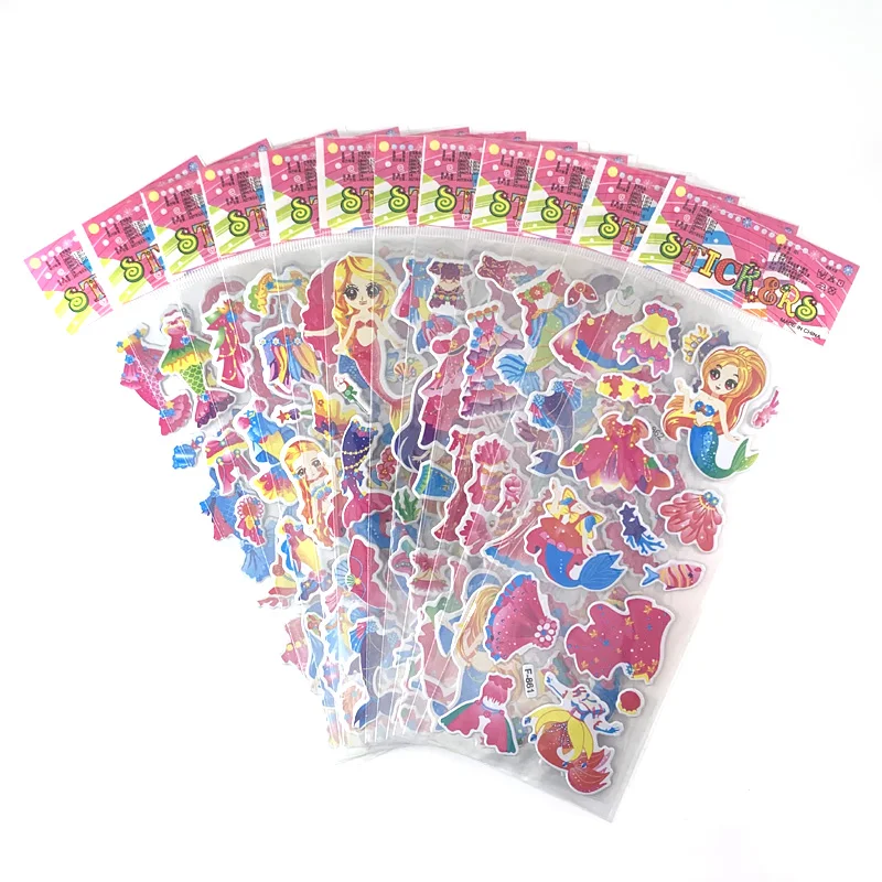 12-Sheets-Cartoon-Dress-up-Girl-3D-Stickers-Fashion-Cute-DIY-Scrapbook ...
