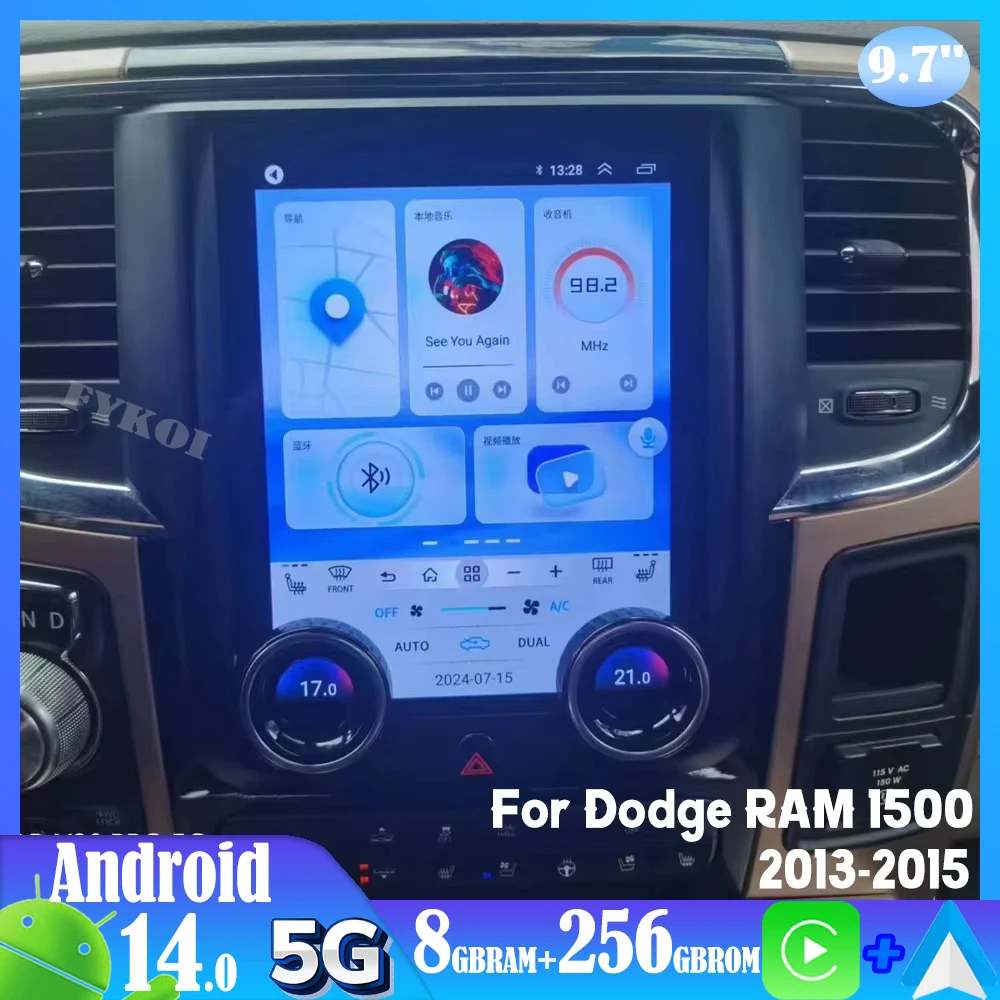Android15 For Dodge RAM 2013-2015 Car Radio Automotive Multimedia Tesla ...