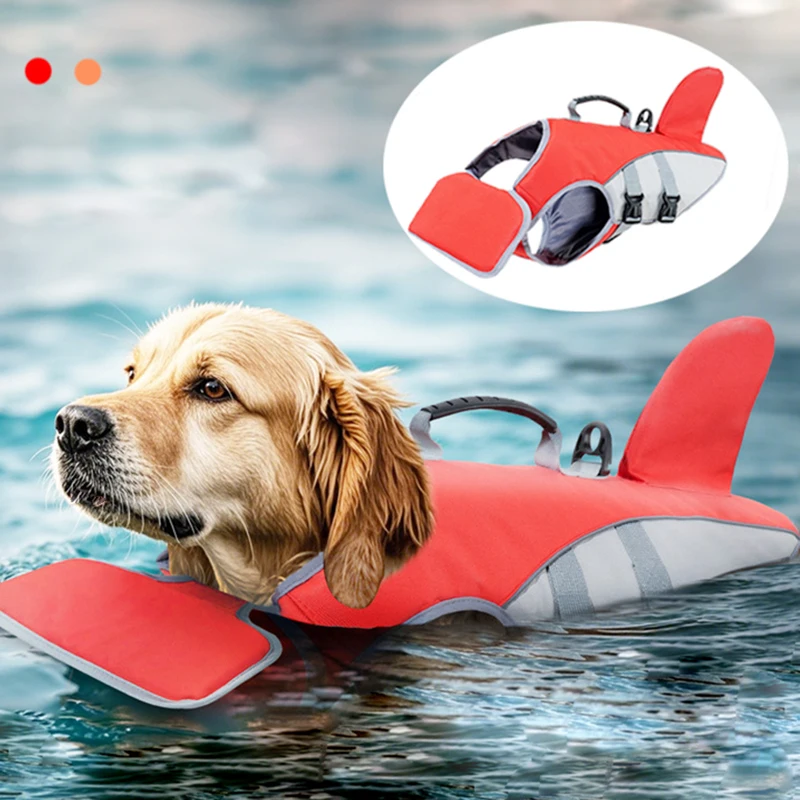 New Pet Dog Swimming Life Jacket Safety Shark Fin Vest for Dogs Swim ...