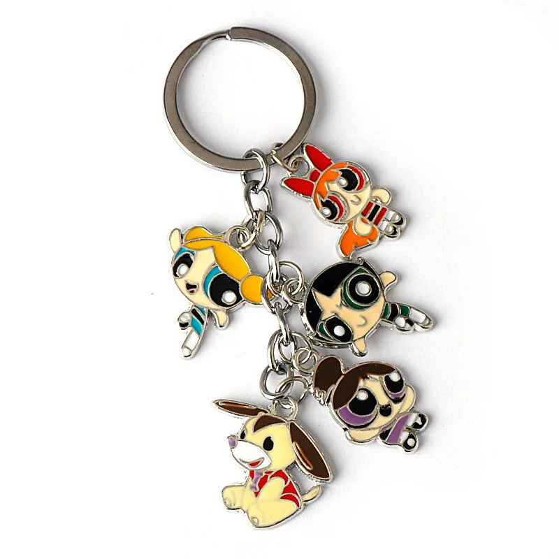 powerpuff-girls-keychain-Cartoon-anime-doll-key-chain-cute-bag-ornament ...