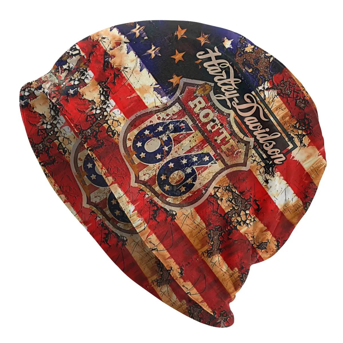 U-S-Route-66-US-Flag-Men-Women-Thin-Beanies-Windproof-Ski-Cap-Double ...