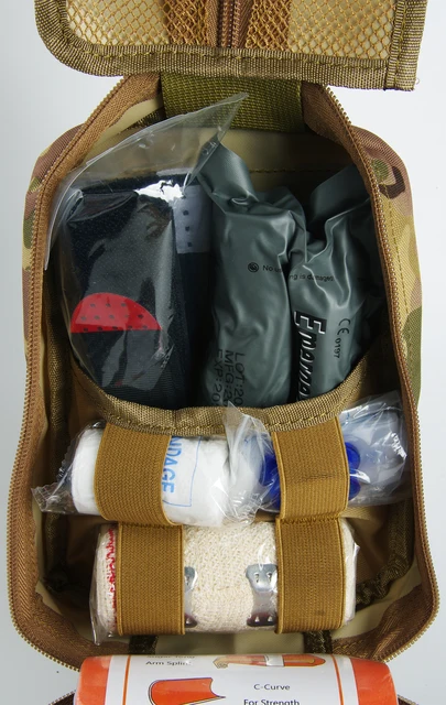 First Aid Survival Kit Tactical IFAK Pouch Supplied full set Molle ...