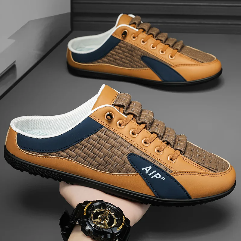 Men-s-Summer-Breathable-New-Style-Slip-on-Loafers-Peep-Toe-Slippers-Men ...