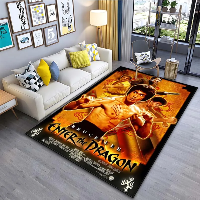 Kung-Fu-B-Bruce-Lee-Muster-Boden-matte-Teppich-15-Gr-e-Wohnzimmer ...