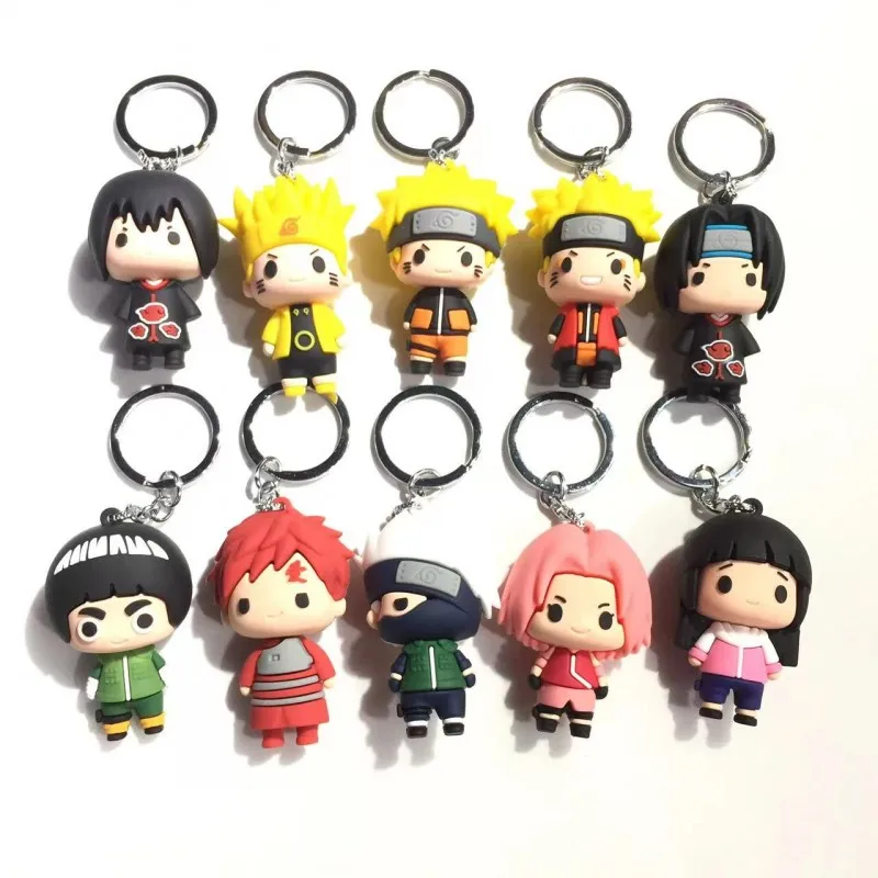 Cute-3D-Silicone-Naruto-Keychain-PVC-Anime-Figure-Kakashi-Key-Ring ...