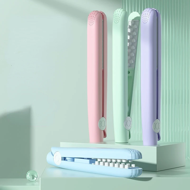 Mini 3D Grid Hair Crimper Curling Iron Volumizing Hair Iron Ceramic ...