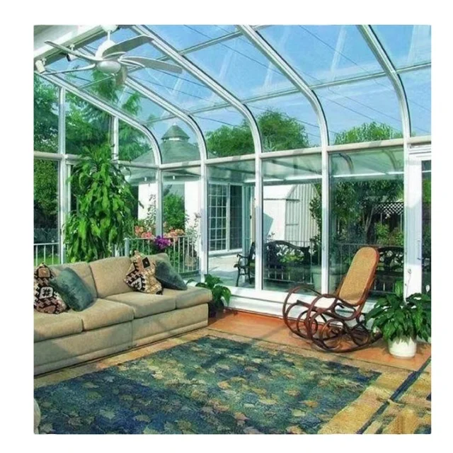 Customized Modern Glass Solarium Prefab Patio Aluminium House Free ...