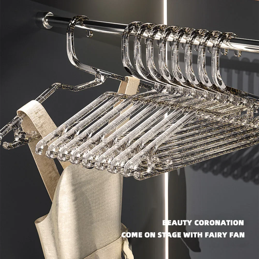 10pcs-Clear-Acrylic-Clothes-Racks-Non-Slip-Glitter-Coat-Hangers-Crystal ...