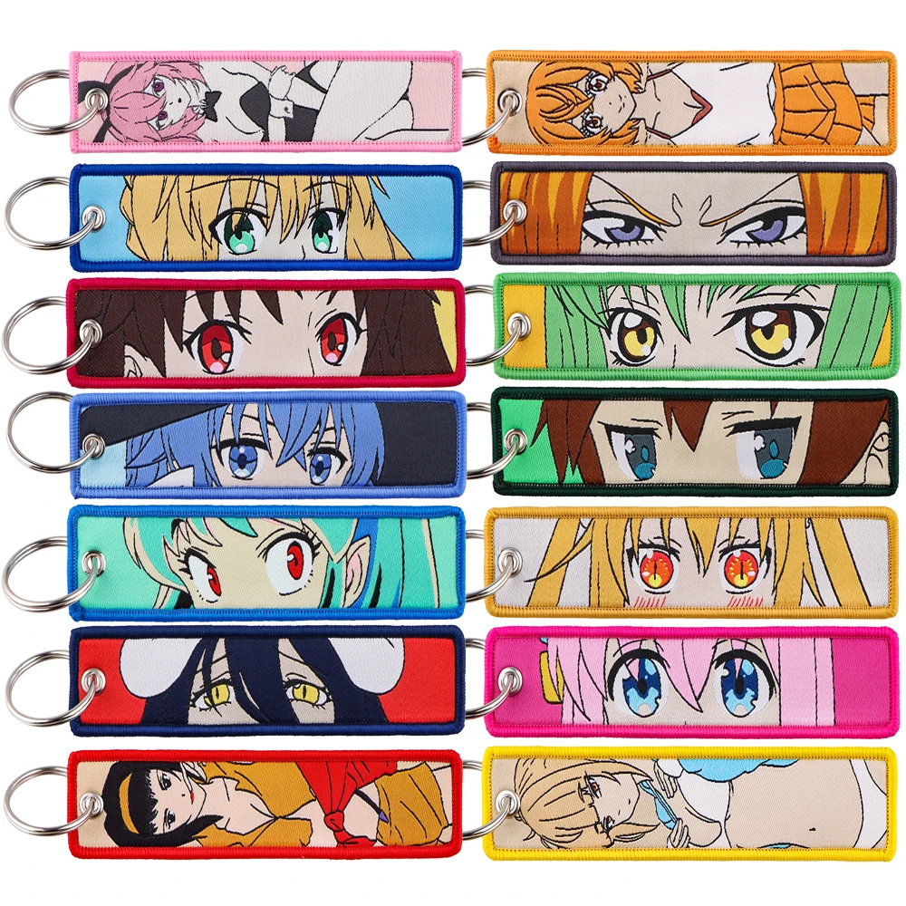 Anime-BOCCHI-THE-ROCK-Embroidery-Key-Fobs-Holder-Key-Tag-Cowboy-Bebop ...