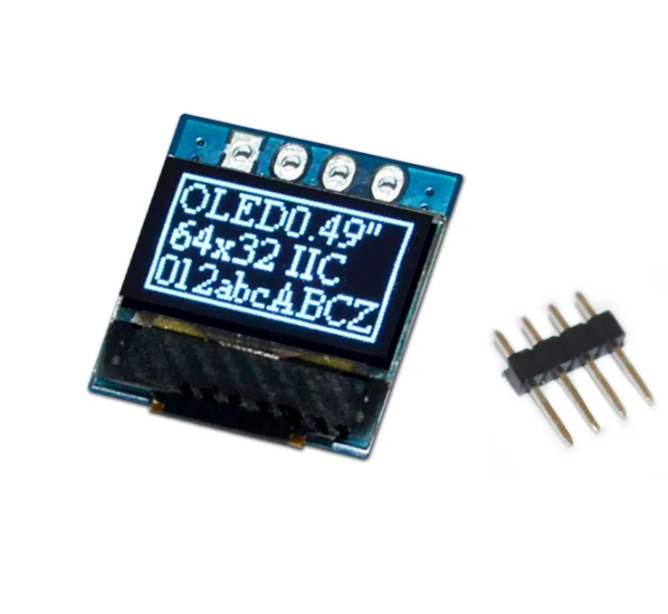 Módulo LCD OLED de 0,49 pulgadas, pantalla blanca de 0,49 pulgadas, 64x32, interfaz I2C IIC ...