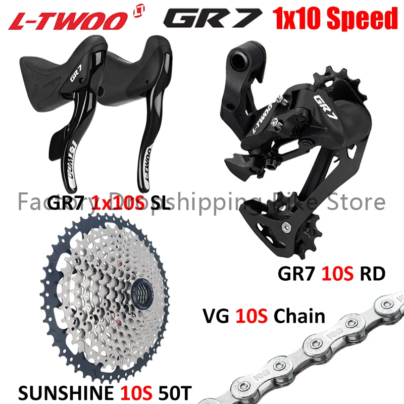 LTWOO GR7 1x10 Speed Gravel Road Bike Derailleur Groupset 10V Shifter ...