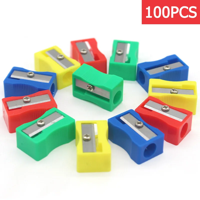 100pcs-lot-Mini-Plastic-Pencil-Sharpener-Candy-Color-Standard-Pencil ...