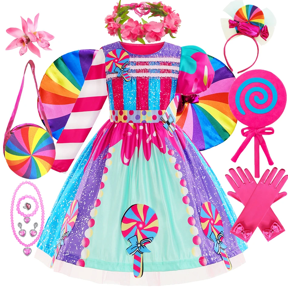 Sweet Lollipop Candy Kids Dress Carnival Party Little Girl Birthday ...