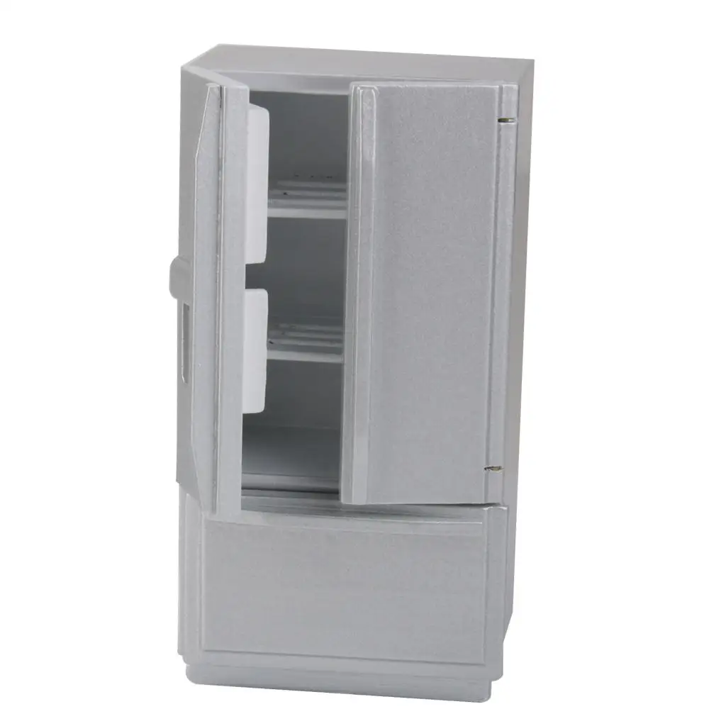 Nevera-en-miniatura-de-plata-1-12-refrigerador-para-casa-de-mu-ecas ...