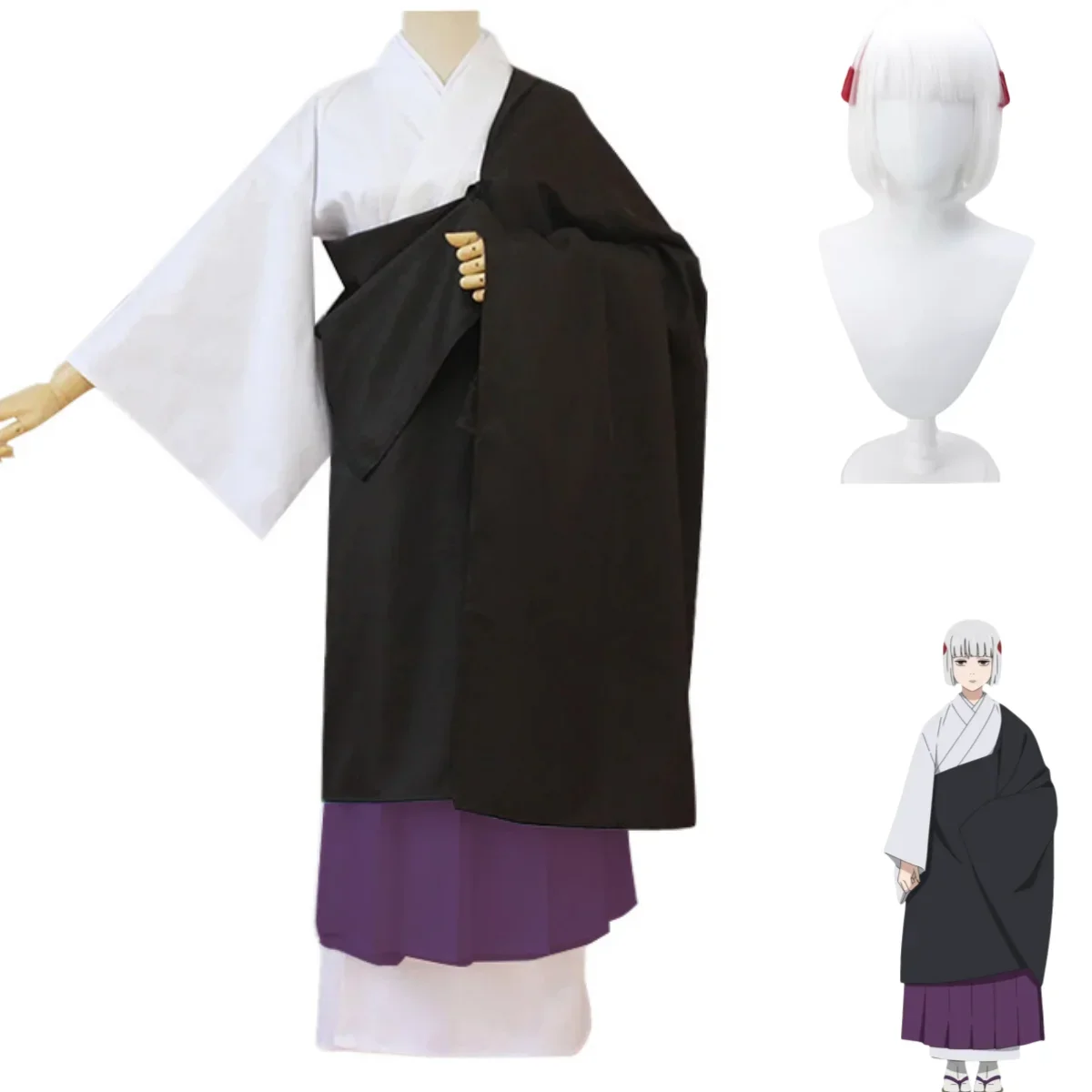 Anime-Jujutsu-Kaisen-Uraume-Cosplay-Costume-Wig-Japanese-Kimono-Cape ...