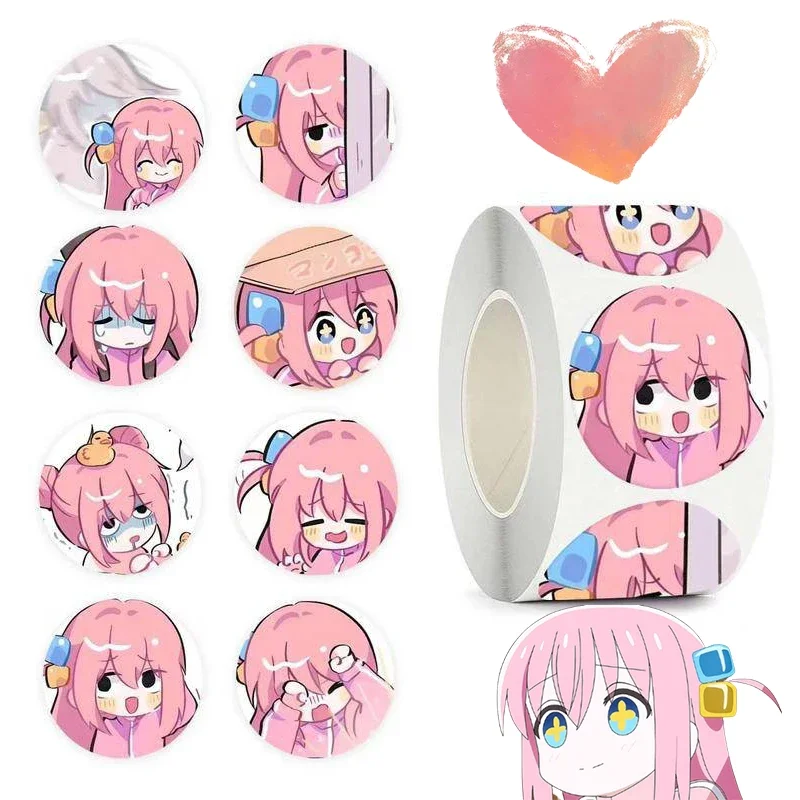 500pcs-BOCCHI-THE-ROCK-Gotoh-Hitori-Anime-Stickers-Cartoon-Cute-2-5cm ...