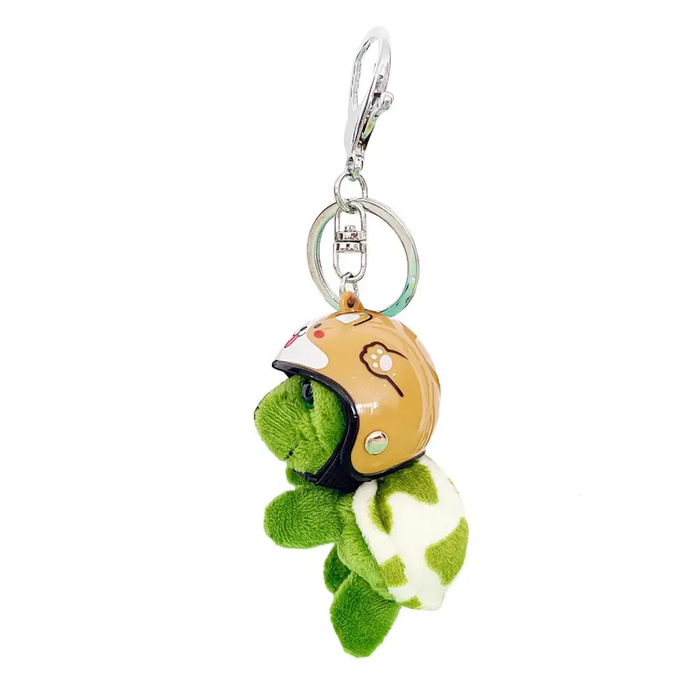 Plush-Turtle-Keychain-with-Helmet-Metal-Ring-Funny-Key-Chain-Backpack ...