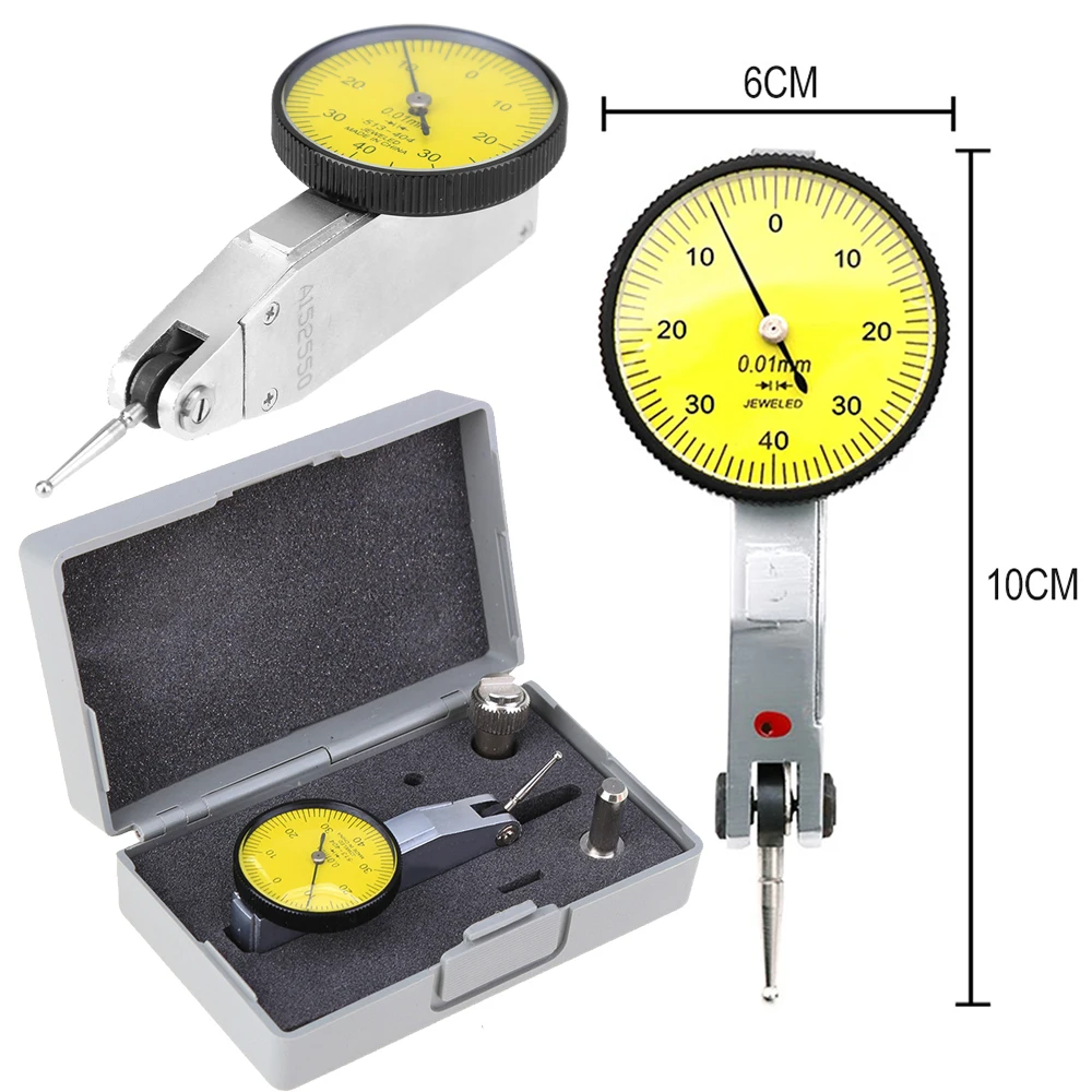 0-0.8mm Precision Dial Gauge Test Lever Indicator Scale Meter Accuracy ...