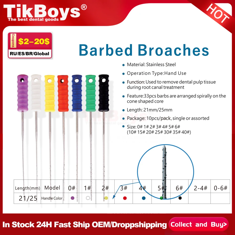 10Pcs-pack-Hand-Use-Files-Dental-Root-Canal-Cleaning-Broaches-Barbed ...