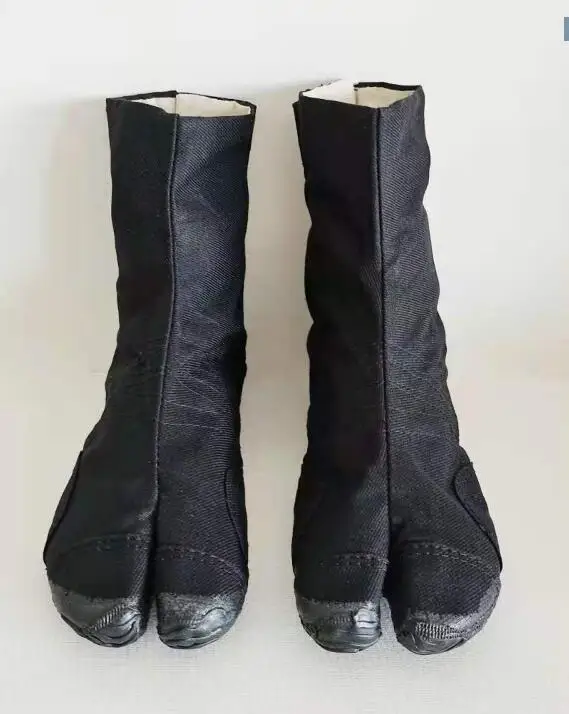 Sapatos-masculinos-de-toe-dividido-botas-pretas-samurai-ninja-sapatos ...