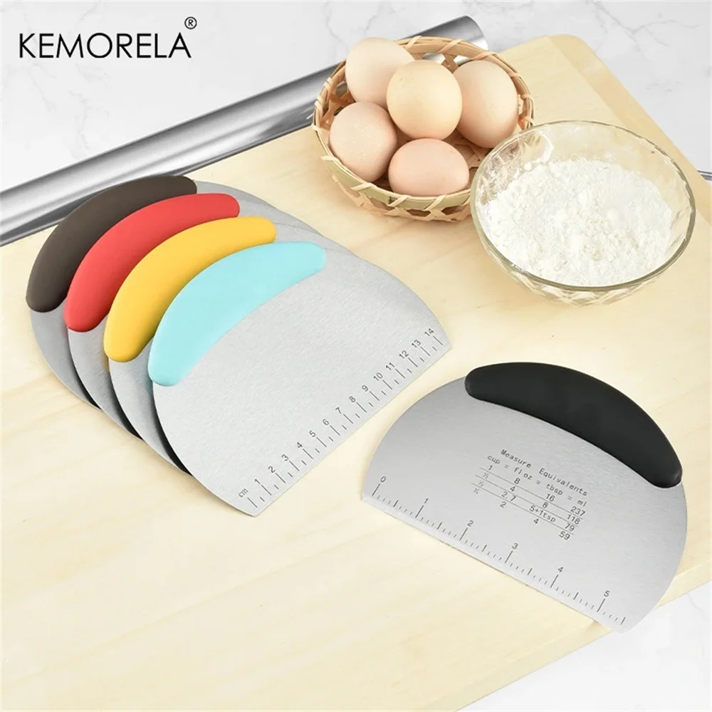 Kitchen-Baking-Tools-Half-Round-Scraper-Dough-Bread-Cutting-Stainless ...