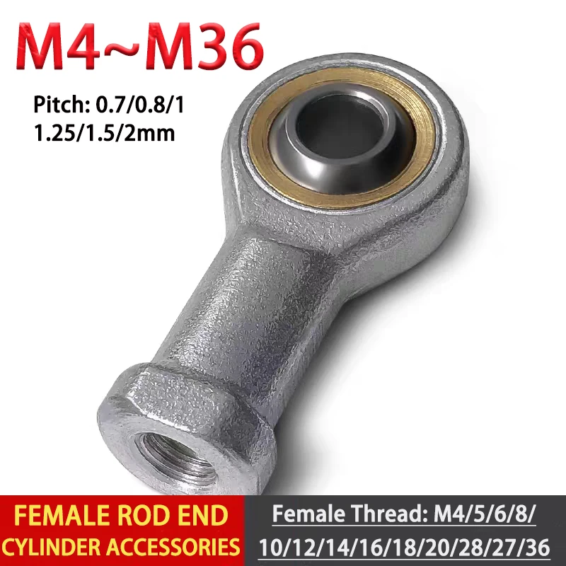 1Pcs M4 M5 M6 M8 M10 M12 M16 M18 M20 M25 M27 M36 Female Thread Rod End ...