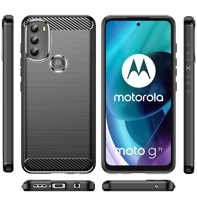Durable Shockproof Silicone Protective Case for Moto G60S (Red)