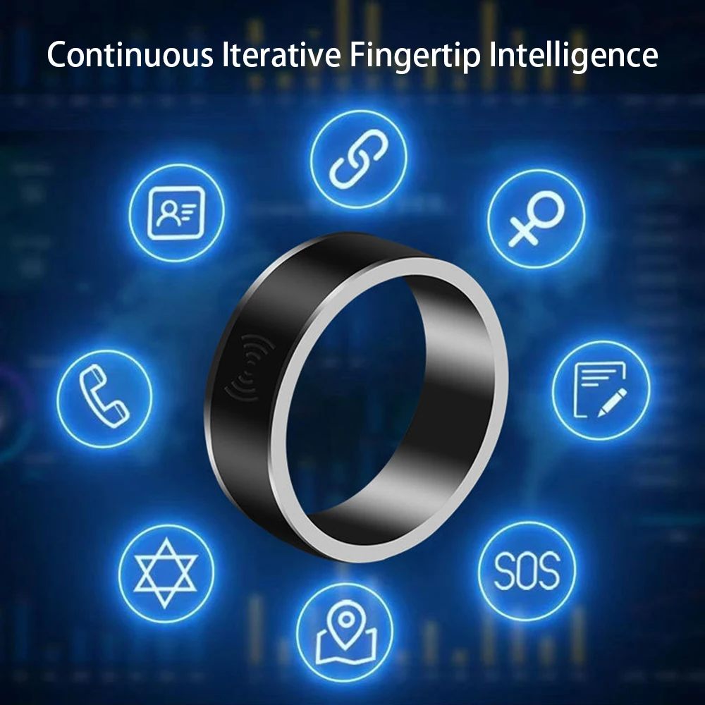 Generic Nfc Smart Ring Electronic Bluetooth Ring Solar Digital Ring Ic ...