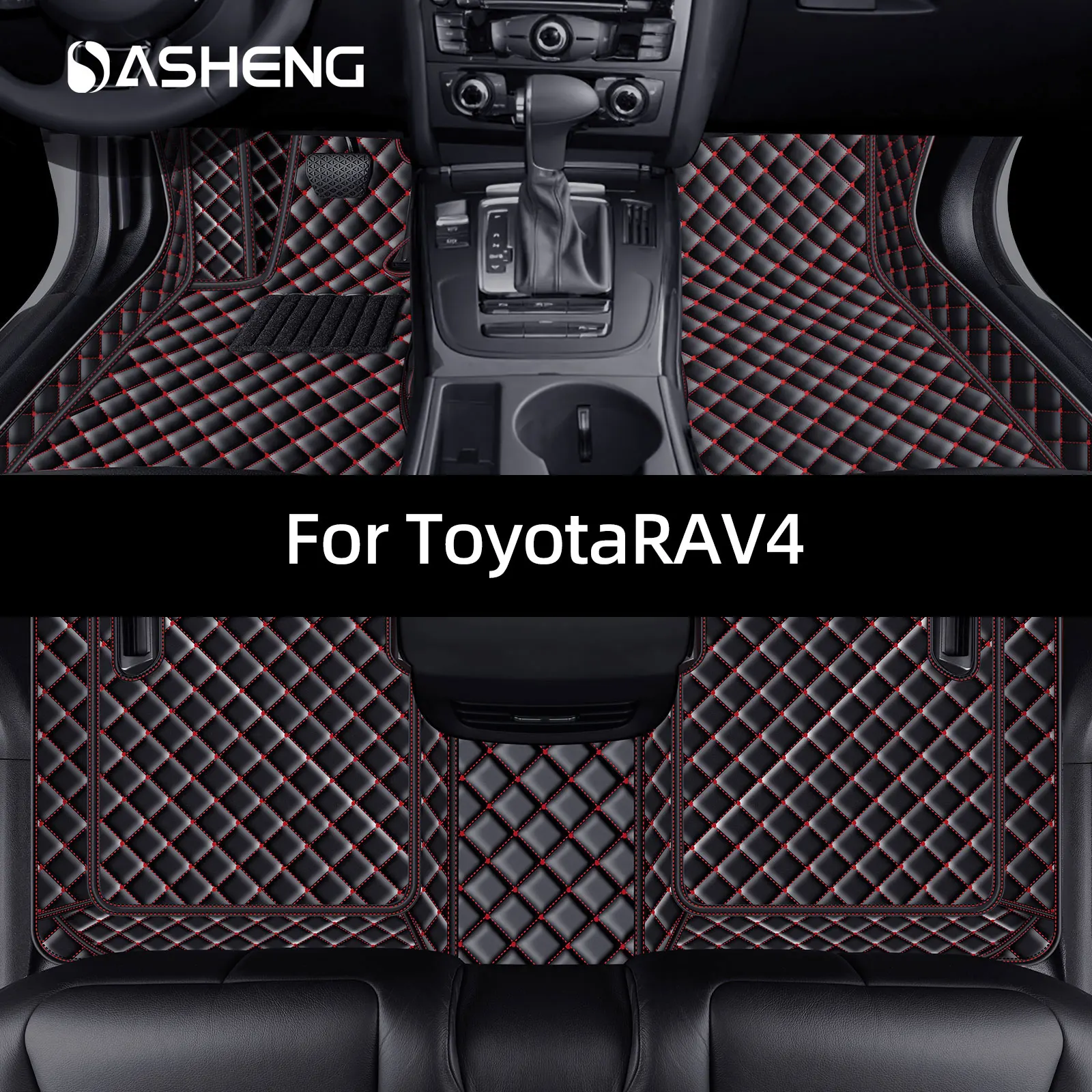 For-Toyota-RAV4-Car-Foot-Mat-Accessories-3D-Leather-Material-Wear ...