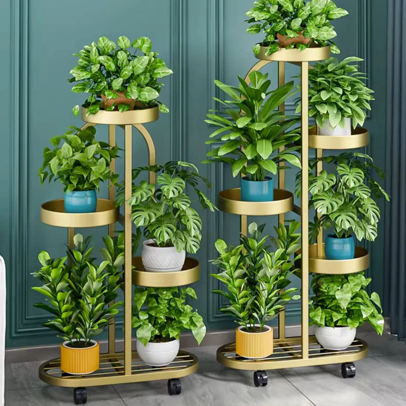 Modern-Minimalist-Flower-Stand-Multi-Level-Plant-Shelves-Movable-Pot ...