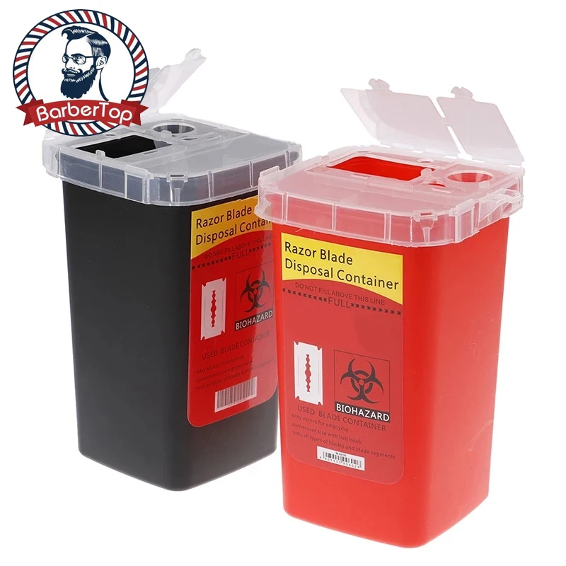 Barber-Shop-Accessories-Feather-Razor-Blade-Disposal-Case-Trash-Can ...