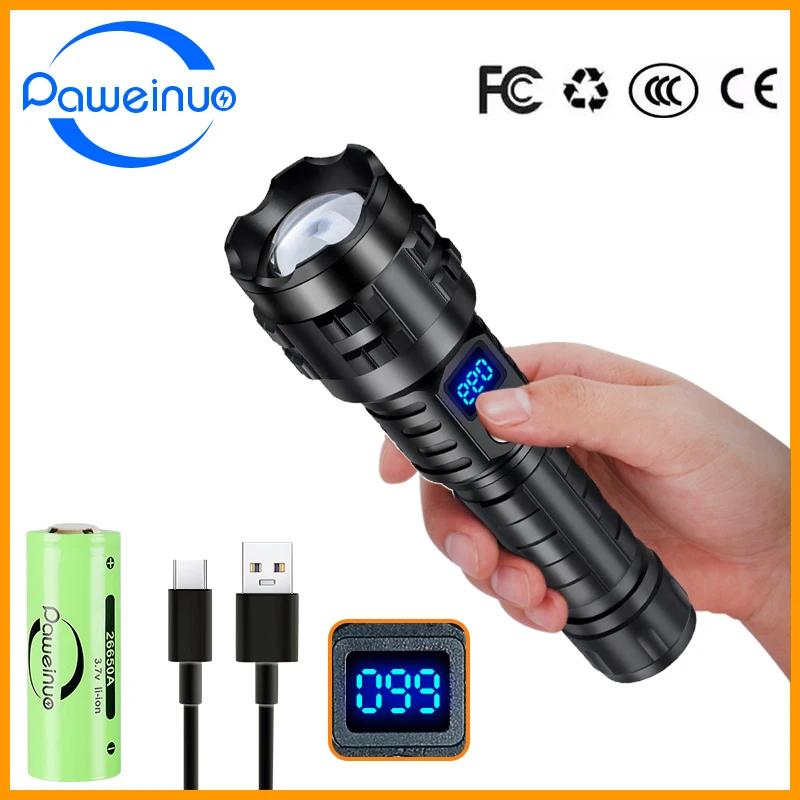 Super-Bright-Led-Flashlight-5mode-Usb-Rechargeable-Torch-Most-Powerful ...